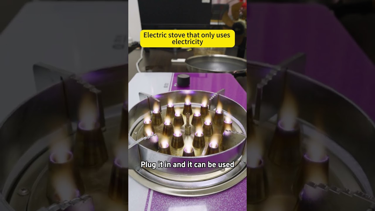 This electric stove gives you real flames using only electricity — no gas, no tanks needed!