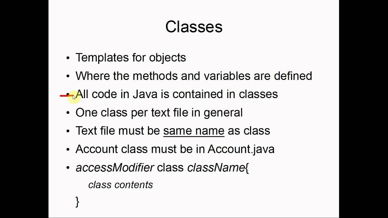Java Objects and Classes AP Computer Science Lesson 8