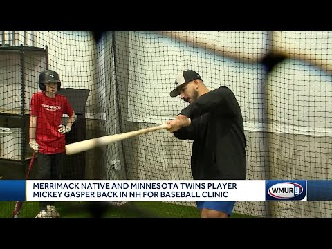 Merrimack native and Minnesota Twins player Mickey Gasper back in New Hampshire for baseball clinic