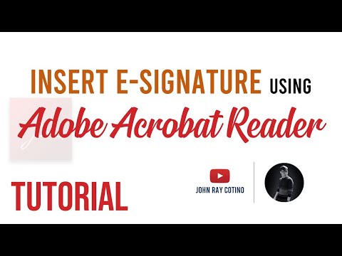Insert E-Signature Using Adobe Acrobat Reader | Tutorial [Tagalog]