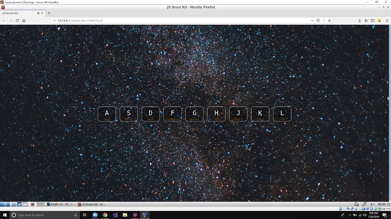 Javascript30 Wes Bos Challenge: Drum Kit