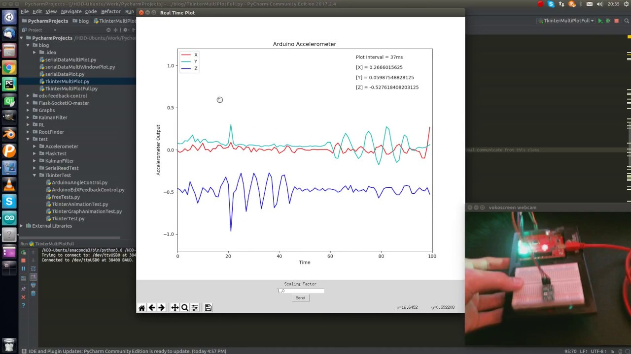 [Python] Arduino Real Time Multiple Plot with GUI