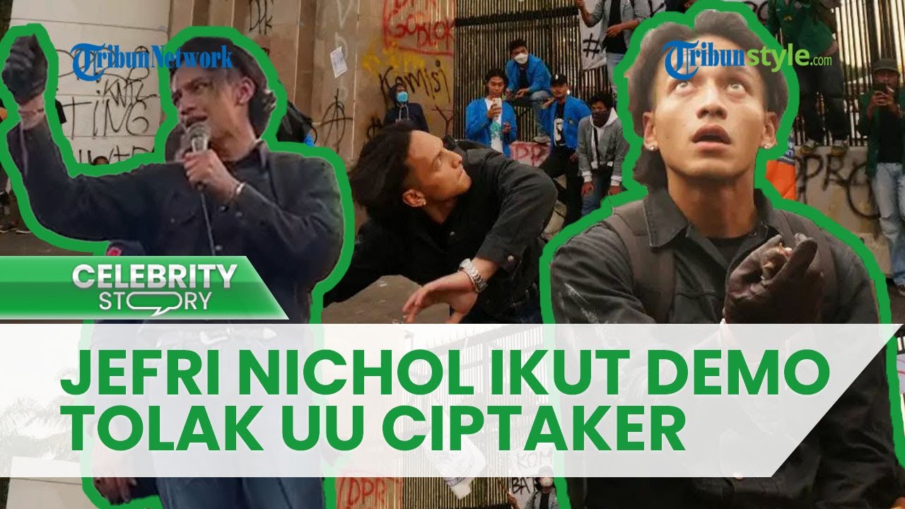 Turun ke Jalan, Aktor Jefri Nichol Ikut Aksi Demonstrasi Tolak UU Cipta Kerja Bareng Mahasiswa ...