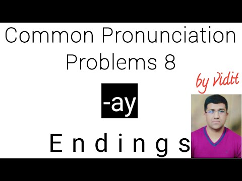PRONUNCIATION OF WORDS ENDING WITH -ay #CORRECT ENGLISH PRONUNCIATION #ENGLISH WORDS ENDINGS