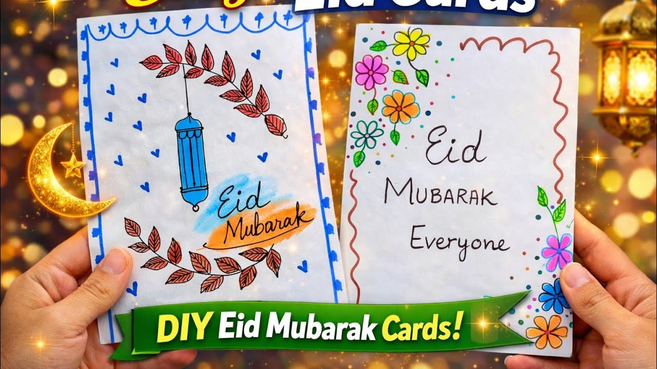 Easy Handmade Eid Mubarak Card | Beautiful Eid Card Making with Paper | Eid Craft Idea 2026