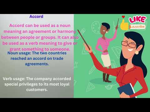 Accord Meaning in English With Example