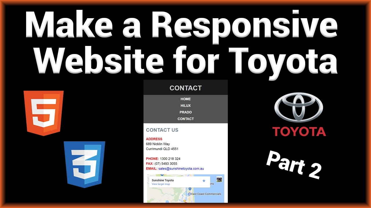 Make a Responsive Toyota Website Using HTML5/CSS3 (Part 2/2)