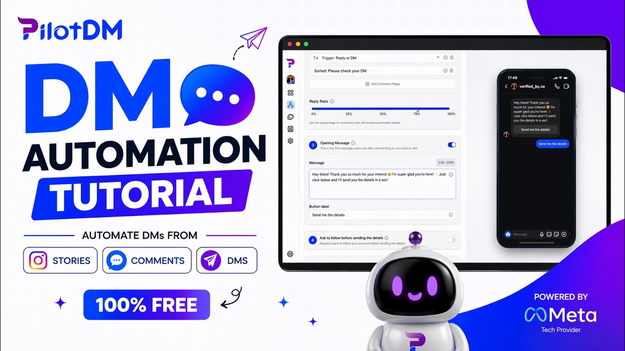PilotDM Tutorial | Best FREE Instagram DM Automation Tool (Comments, Reels & Stories)
