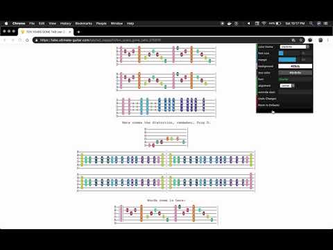 HueTab | Colors for Ultimate Guitar (Chrome Extension) – Demo