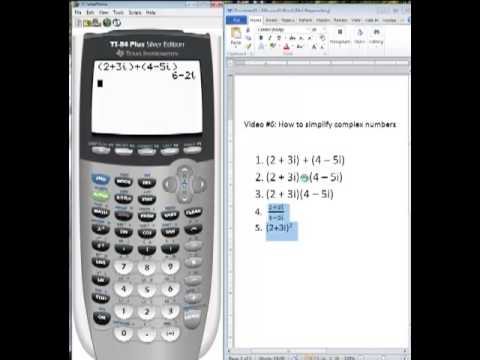 TI-84 Tutorial: Simplifying Complex Numbers