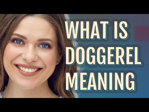 Doggerel | meaning of Doggerel