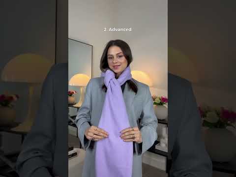 3 ways to tie your scarf in winter ❄️ Easy - Advanced - Expert 🧣 Which style do you like? #fashion