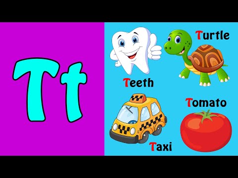 T letter words || Words That Start with T || T for Tree, T for Tiger, T for Taxi, T for Teeth | kids