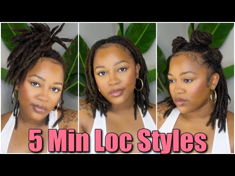 QUICK & EASY EVERYDAY LOC STYLES :: NO RETWIST :: MEDIUM LENGTH LOCS
