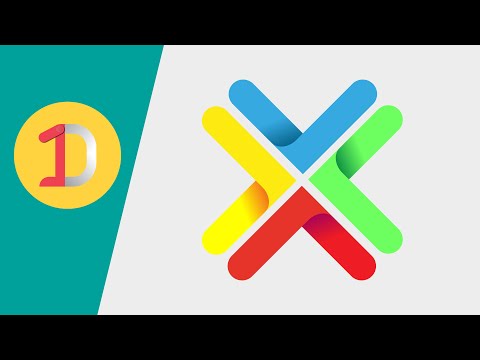 Professional Modern Cross Lines Logo Design In Illustrator | Modern Logo Design | 1Designer