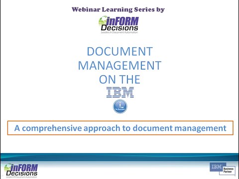 Document Management on the IBMi - A comprehensive approach to document management.