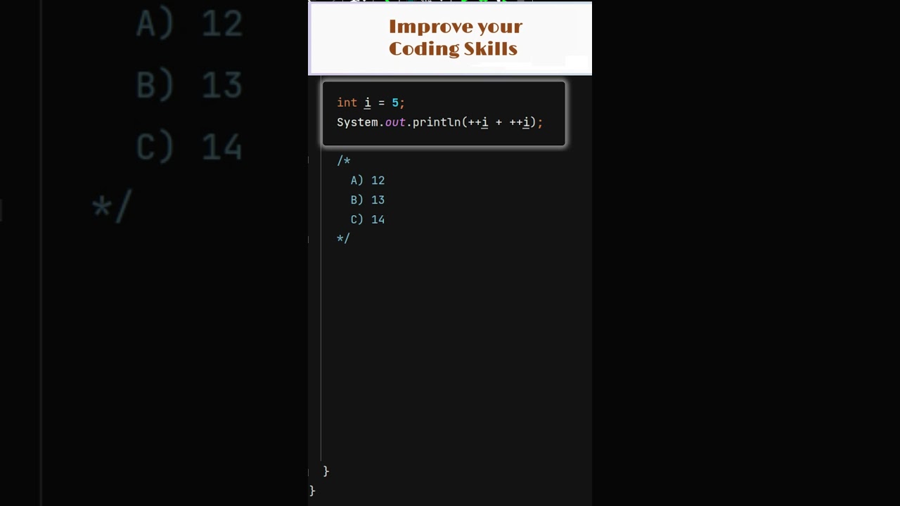 #341 Java Coding MCQ Questions for Practice | Test Your Java Skills! #shorts #java #coding