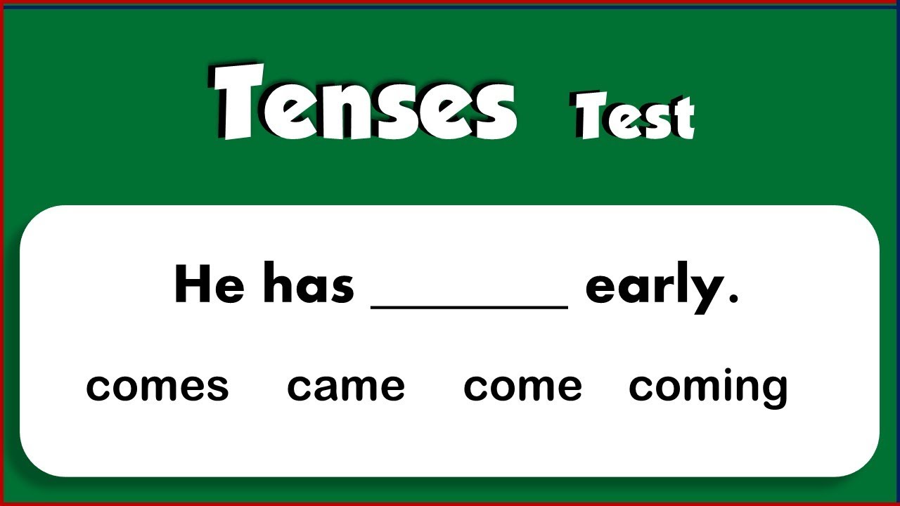 Tenses Quiz/ Verb Form Quiz / 15 Questions