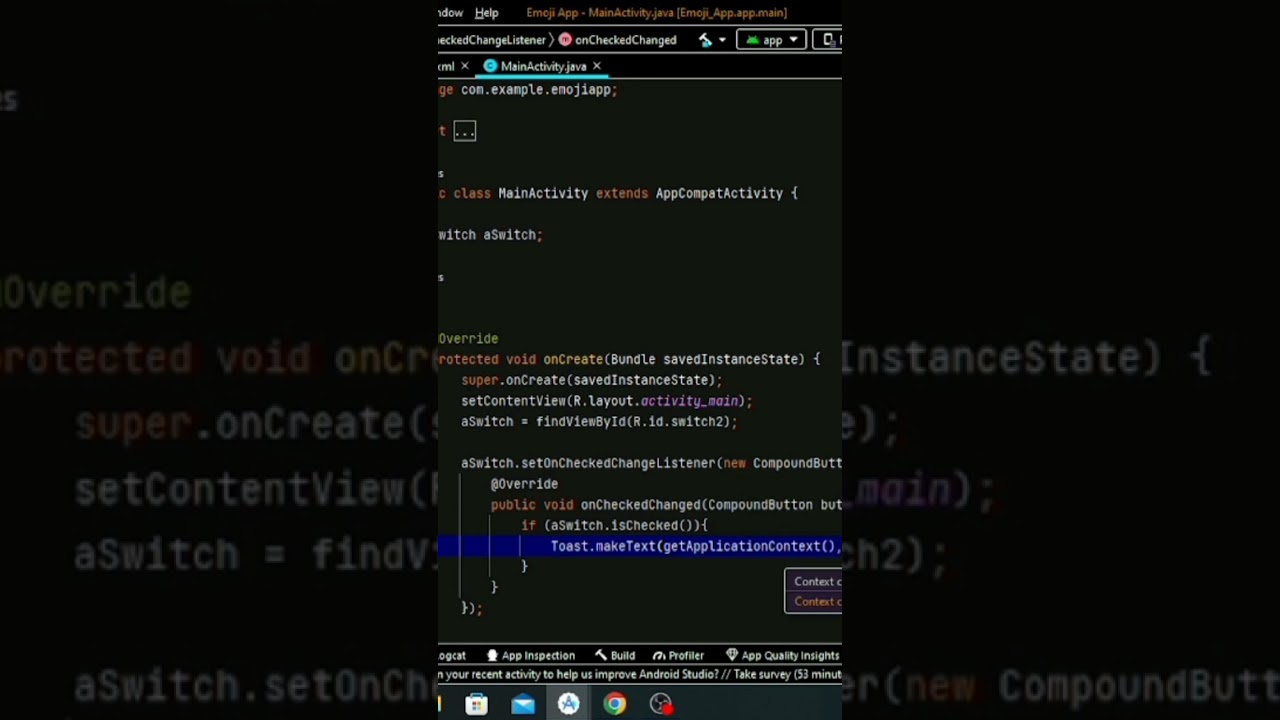 Switch Button - Switch Button in Android Studio #android #switch #button