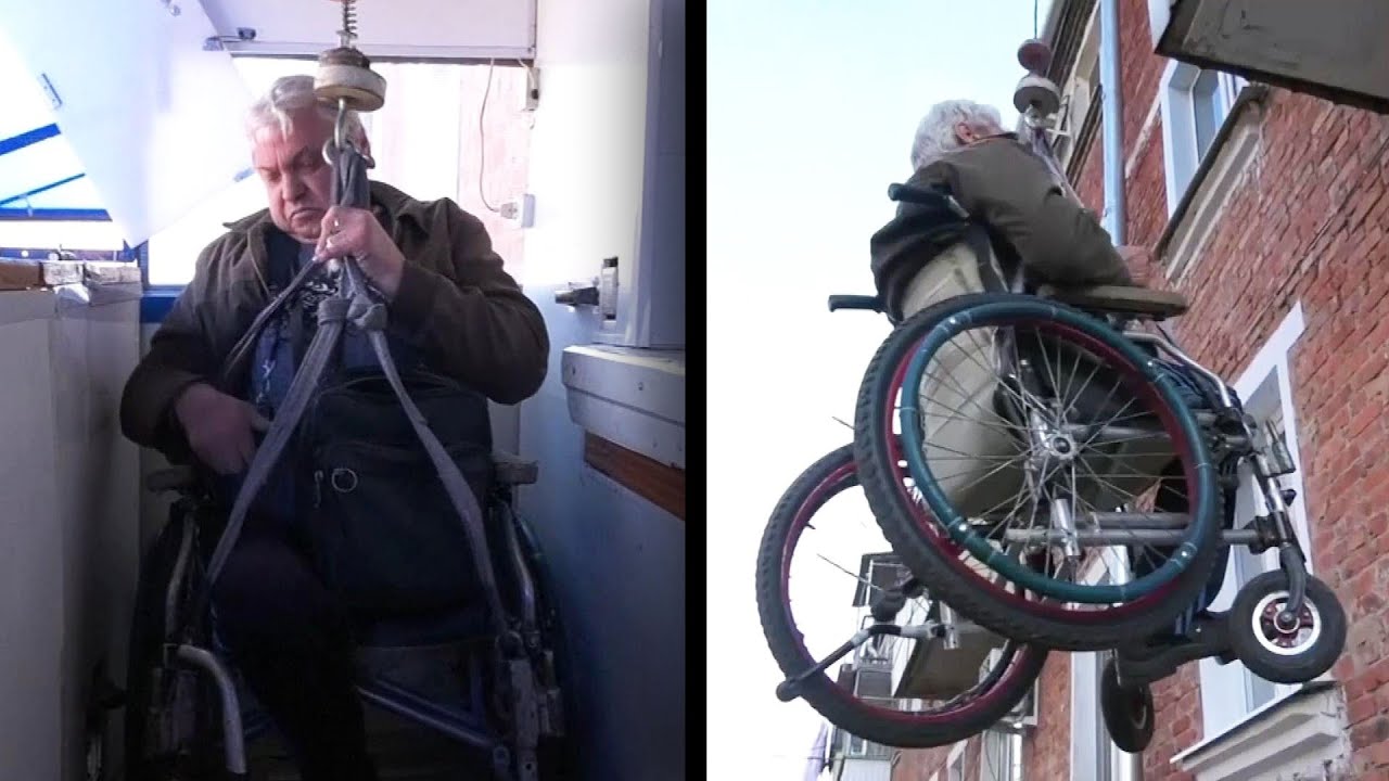 Russian Man in Wheelchair Creates Solar-Powered Elevator