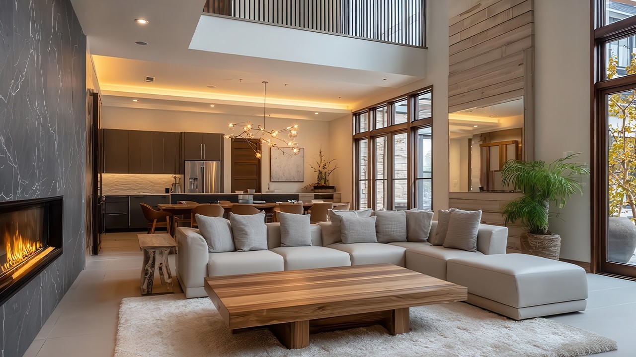 How to Create a Cohesive Luxury Living Room, Kitchen & Dining