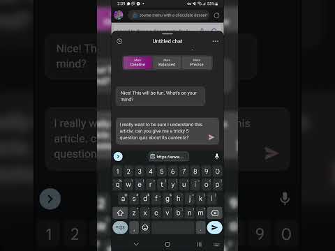 Create a quiz with Bing Chat #shorts
