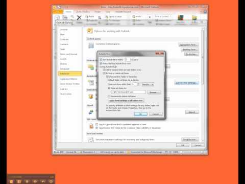 How To Archive - Outlook 2010