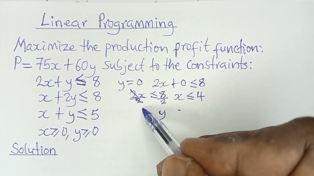 Linear Programming || Maximize a Profit Using Constraints