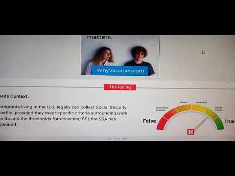FACT CHECKER RULING ON IF ILLEGAL ENTERED PEOPLE GET SSI.