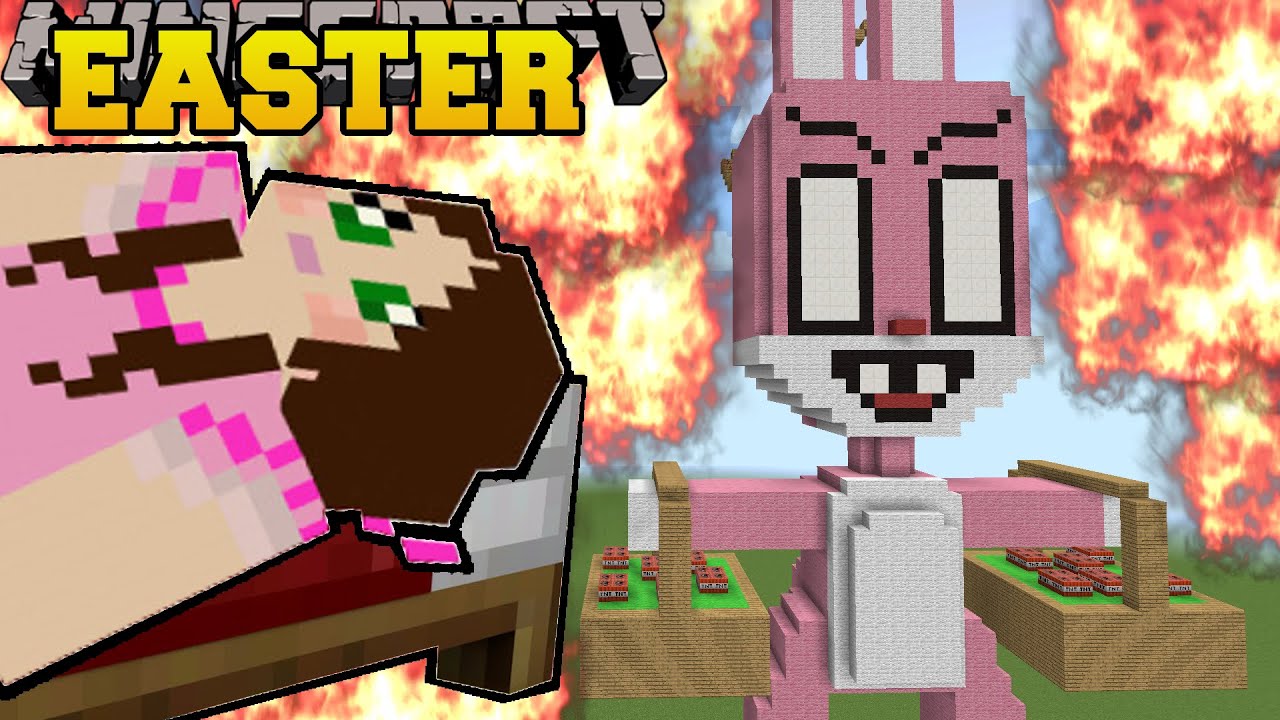 Minecraft: BURNING EASTER (EASTER BUNNY & EASTER EGGS!!) Mini-Game