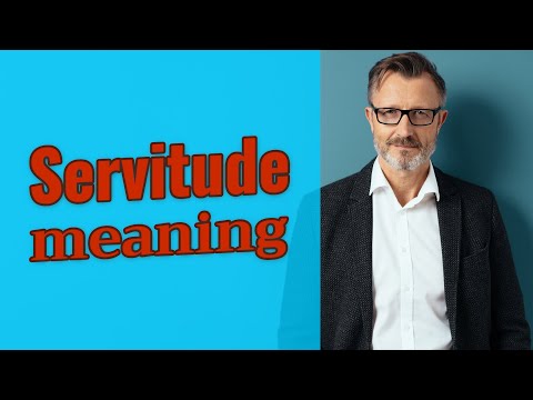Servitude | Definition of servitude 📖