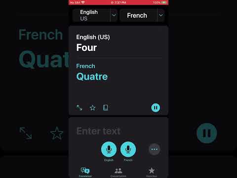 my French lesson on Google Translate (numbers 1 to 10)
