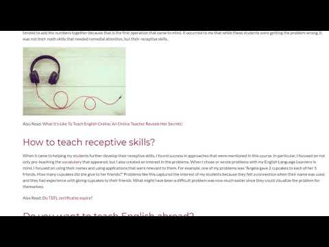 The Importance of Properly Teaching Receptive Skills | ITTT TEFL BLOG