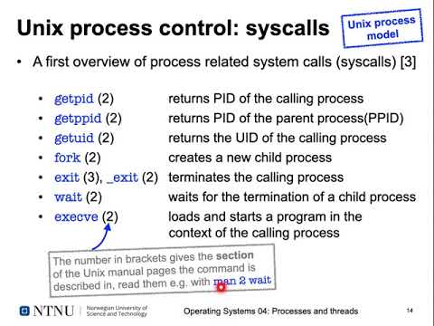 Operating systems lecture 4 part 2: processes