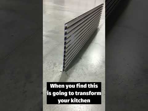 Who knew that one custom trim kit could change the look of your entire kitchen? #fridge #diy