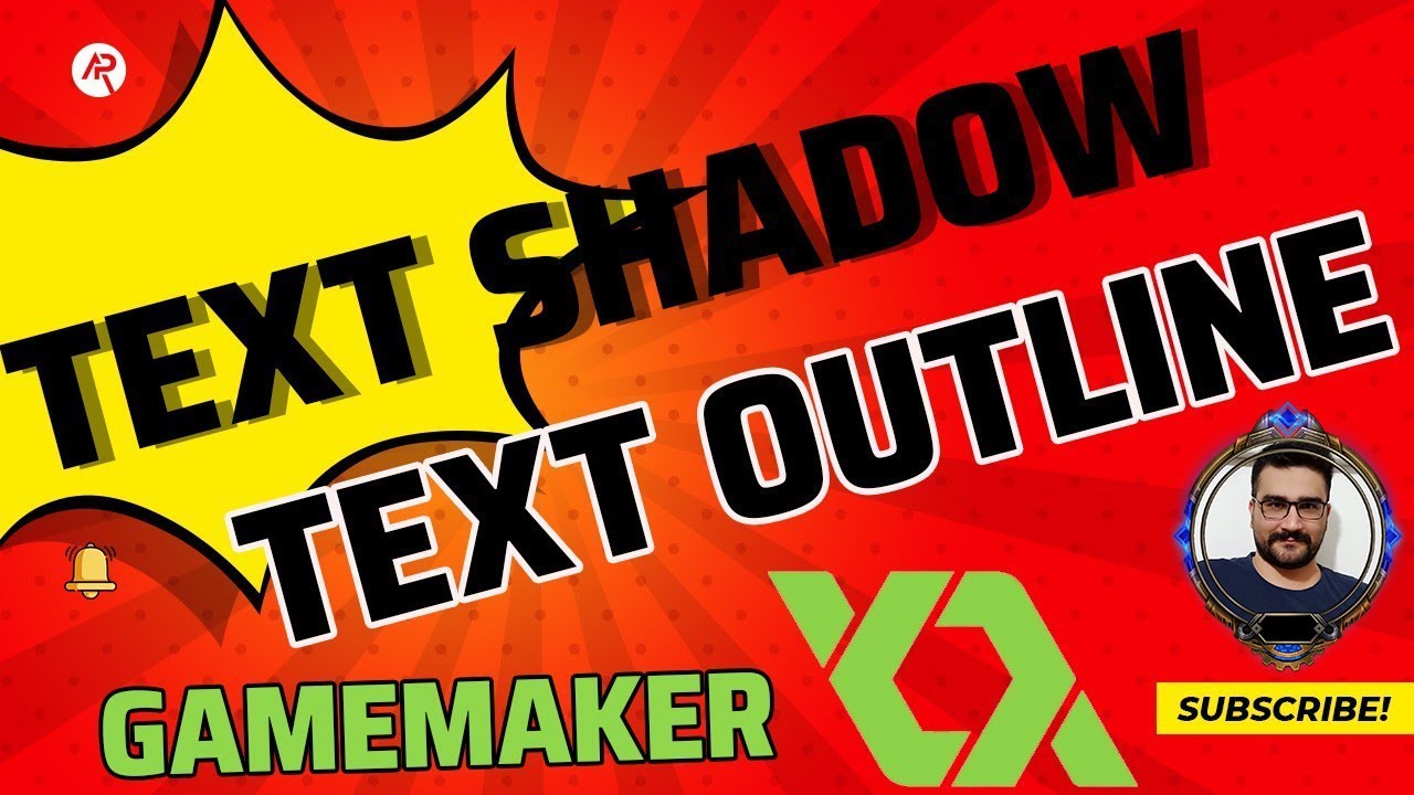 text shadow and text outline in gamemaker with drawtext