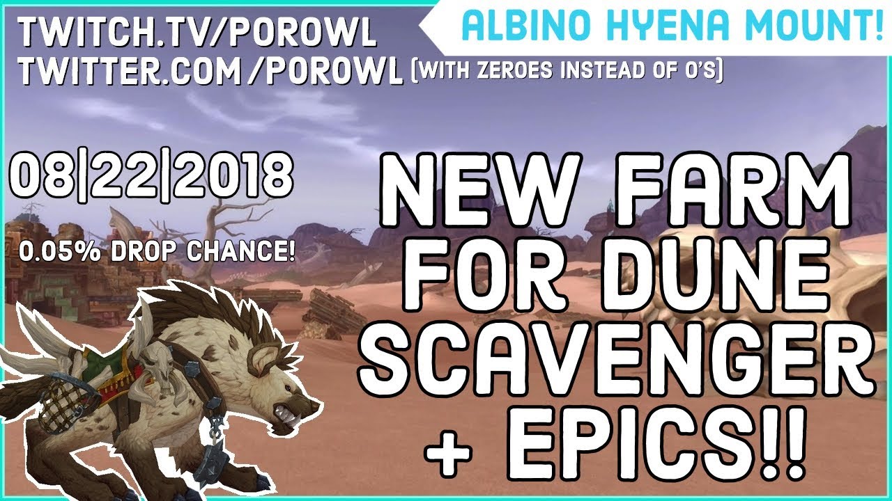 World of Warcraft | NEW Farm for Captured Dune Scavenger + BoE's | Battle for Azeroth Mount!