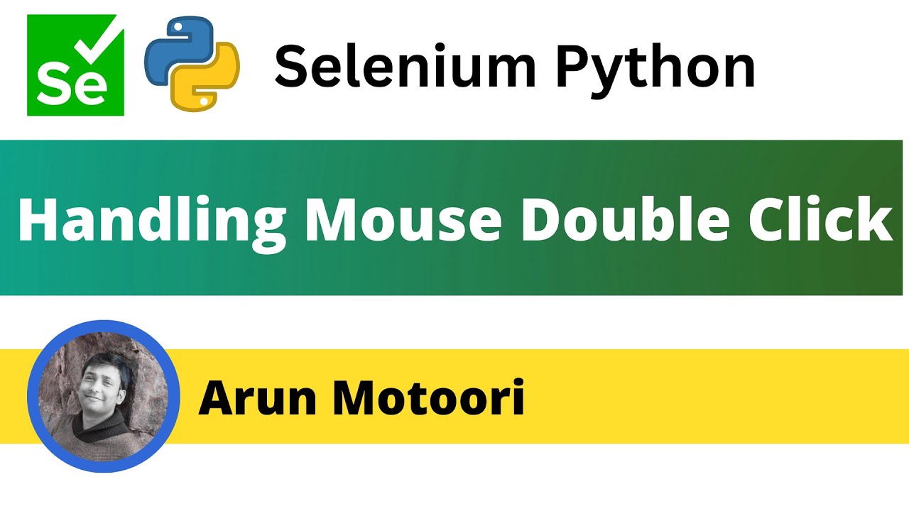 Mouse Double Click using Selenium Python (Selenium Python)