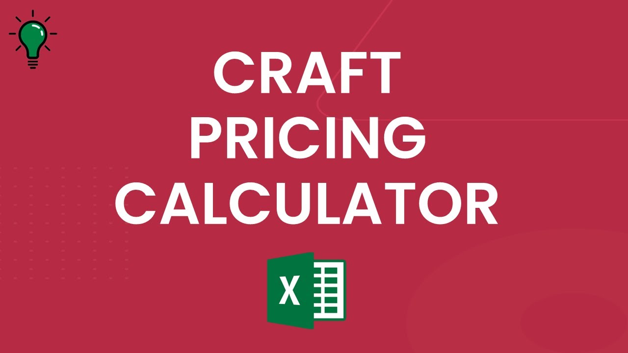 CRAFT PRICING CALCULATOR: Price Your Crafts Profitably Every Time with This Calculator