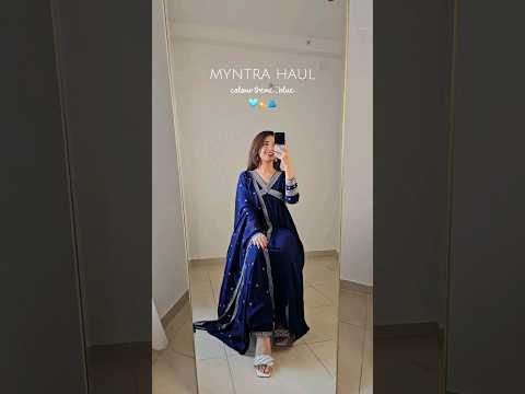 TOP 7 BLUE FESTIVE KURTA SETS FROM MYNTRA | ETHNIC WEAR FOR WOMEN | INDIAN SALWAR SUITS
