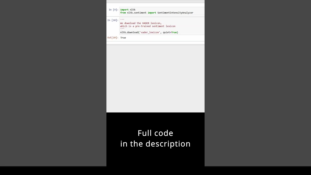 Sentiment Analysis with Python #shorts