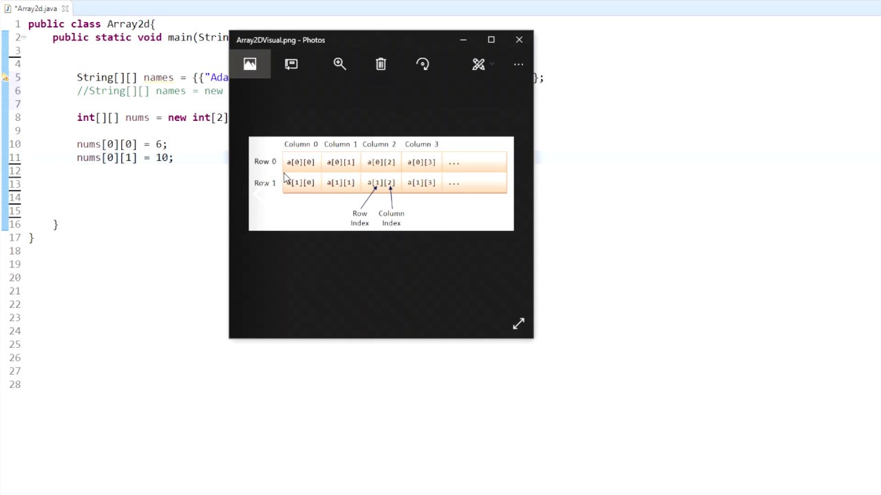 Java Programming Tutorial - 23 -Intro to 2D Array