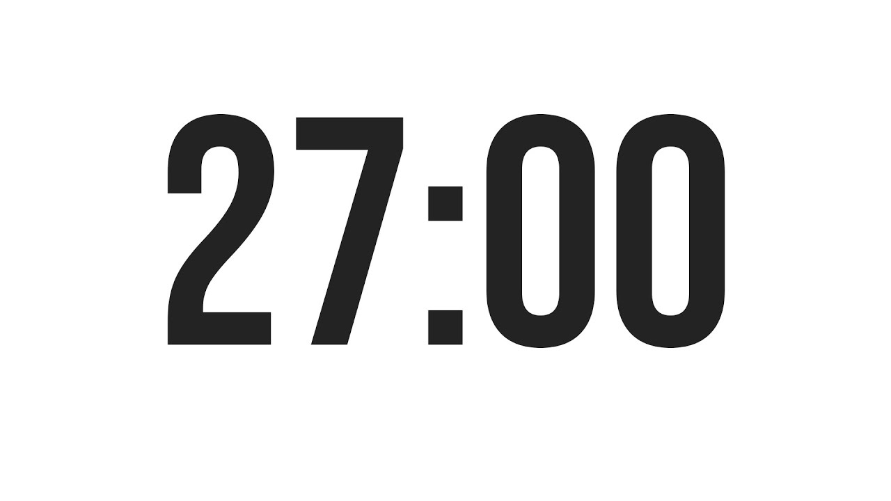 27 MINUTE TIMER - COUNTDOWN TIMER (MINIMAL)