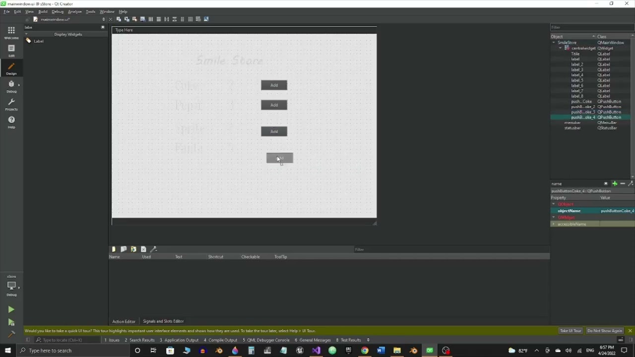 Creating Store Application using QT Creator GUI C++ (Beginner)