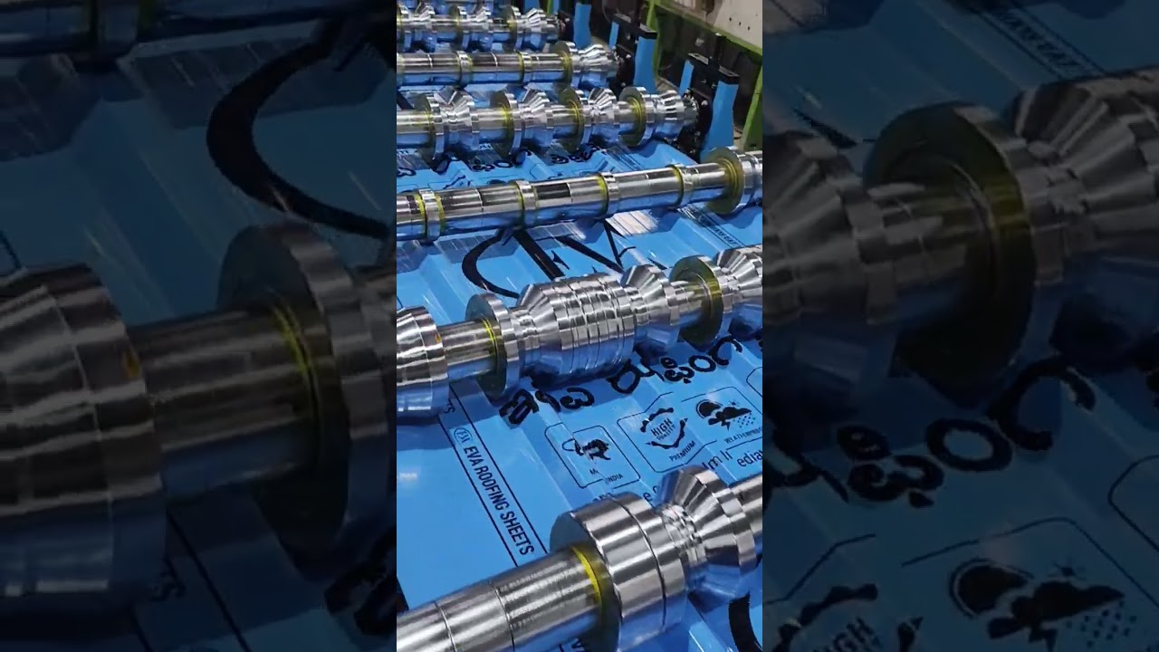 EVA Roofing Sheets...Blue colour sheet 0.5mm thickness #machine #factory #roofing