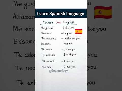 Spanish Love Language 💝🖤🇪🇦 Spanish to English #shorts