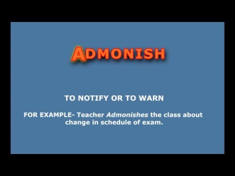 Admonish Meaning and Pronunciation in English