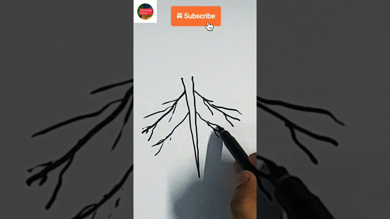 Draw a simple root using these simple steps #shorts #ashortaday Canvassing Passion