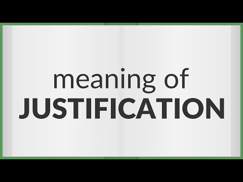 Justification | meaning of Justification