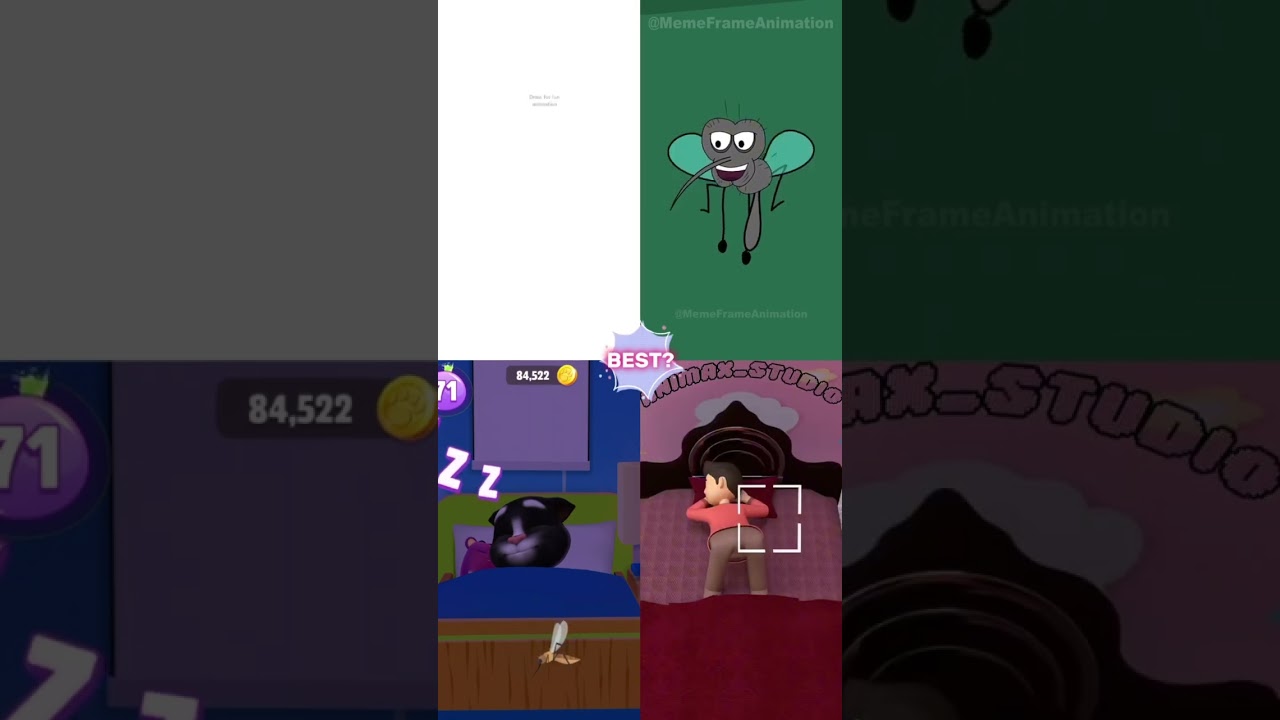 Failed strategies of predator mosquito (Animation meme) #funny #trending #shorts